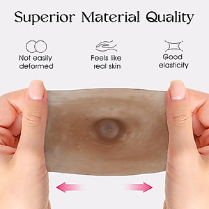 Vollence Adhesive Silicone Nipples Reusable Attachable Nipple for Breast Forms