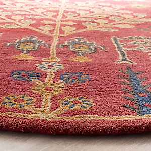 SAFAVIEH Heritage Collection Area Rug - 9' x 12', Red & Multi, Handmade Traditional Oriental Wool, Ideal for High Traffic Areas in Living Room, Bedroom (HG418Q)