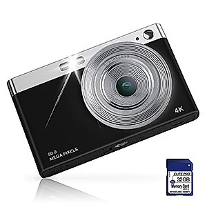 Digital Camera for Kids, Small Cameras for Teens, Portable Compact Camera for Photography, 1080P 50MP Autofocus Children Camera with 32GB SD Card, 2.88 Inch LCD Screen, 16x Digital Zoom (Black)