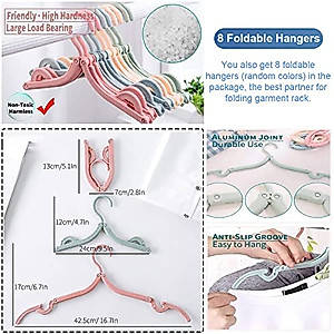 GIPOBUY Portable Clothes Rack Folding Travel Garment Rack, Foldable Collapsible Clothing Rack, Portable Hanging Drying Rack for Dance,Outdoor,RV, New Upgraded Easy Lock and Release(Non-Heavy Duty)