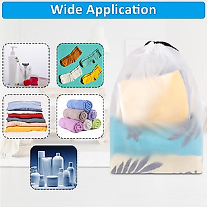 COIDEA Clear Shoe Bags for Travel 5 PCS, 15.7" x 11.8" Drawstring Travel Shoe Bags for Packing, Waterproof Dustproof Portable Travel Shoe Storage Bag for Men and Women