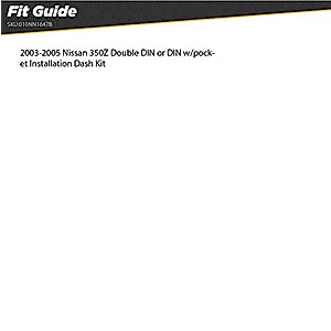 Scosche NN1647B Compatible with 2003-05 Nissan 350Z ISO Double DIN Dash Kit Black