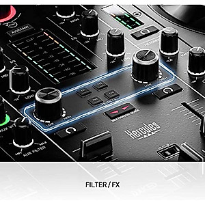 Hercules DJ Control Inpulse 500 DJ Software Controller + Professional DJ Headphones + Stereo Audio Cable + Hosa Interconnect Cable