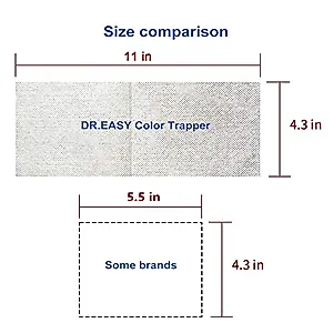DR.EASY Color Trapper sheets 144 Ct for Laundry,Remove Clothes Dyes,Fluorescent & Heavy Metals,Maintain Clothes Original color,Special Pores Texture Absorb Dyes More & Faster,Unscented & No Chemicals,Safe in Dryer,Apply to any Machine Including HE