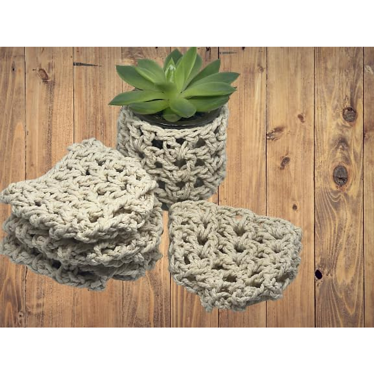 4 Jar Cozies/Sleeves/Jackets/Huggers That Fit Yogurt Jars and Dessert Jars Like Oui Yogurt Jars, La Fermiere Yogurt Jars, Nounos Yogurt Jars - Handmade in USA – All Natural Eco Materials - 4 pc set