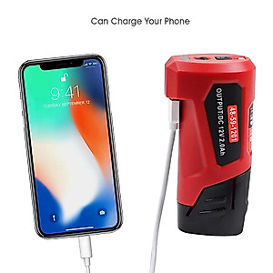 DSANKE USB Power Source for Milwaukee M12 48-59-1201 49-24-2310 USB Charging Adapter 10.8V/12V Heated Jacket Power Source Li-ion Battery Power Source