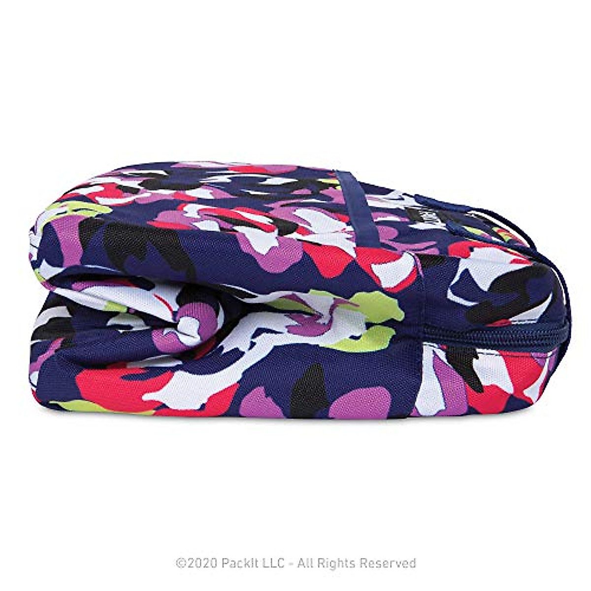 PackIt Freezable Hampton Lunch Bag with Shoulder Straps, Bright Floral