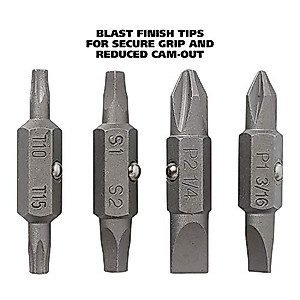 GreatNeck SD11RC 11 in 1 Screwdriver and Nut Driver Set, Multi-Bit Cushion Grip, Multi Tool Screwdriver Kit, HVAC tools, Electrician Tools