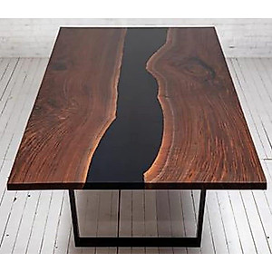 Epoxy Table Live Edge Wooden Table Epoxy Resin River Table Natural Wood Dining Table Natural Epoxy Table Resin Table, Piece Of Conversation