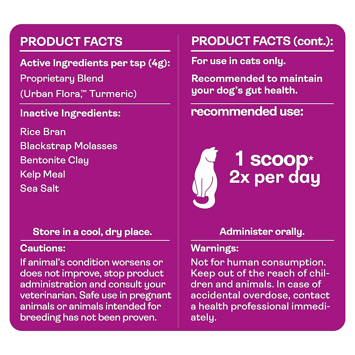 KittyGut 3-in-1 Organic Cat Probiotics & Postbiotic Supplement Powder- Made in USA-Probiotics for Cats Promote Gut Health and Cat Digestive Support, Diarrhea and Vomiting (90g)
