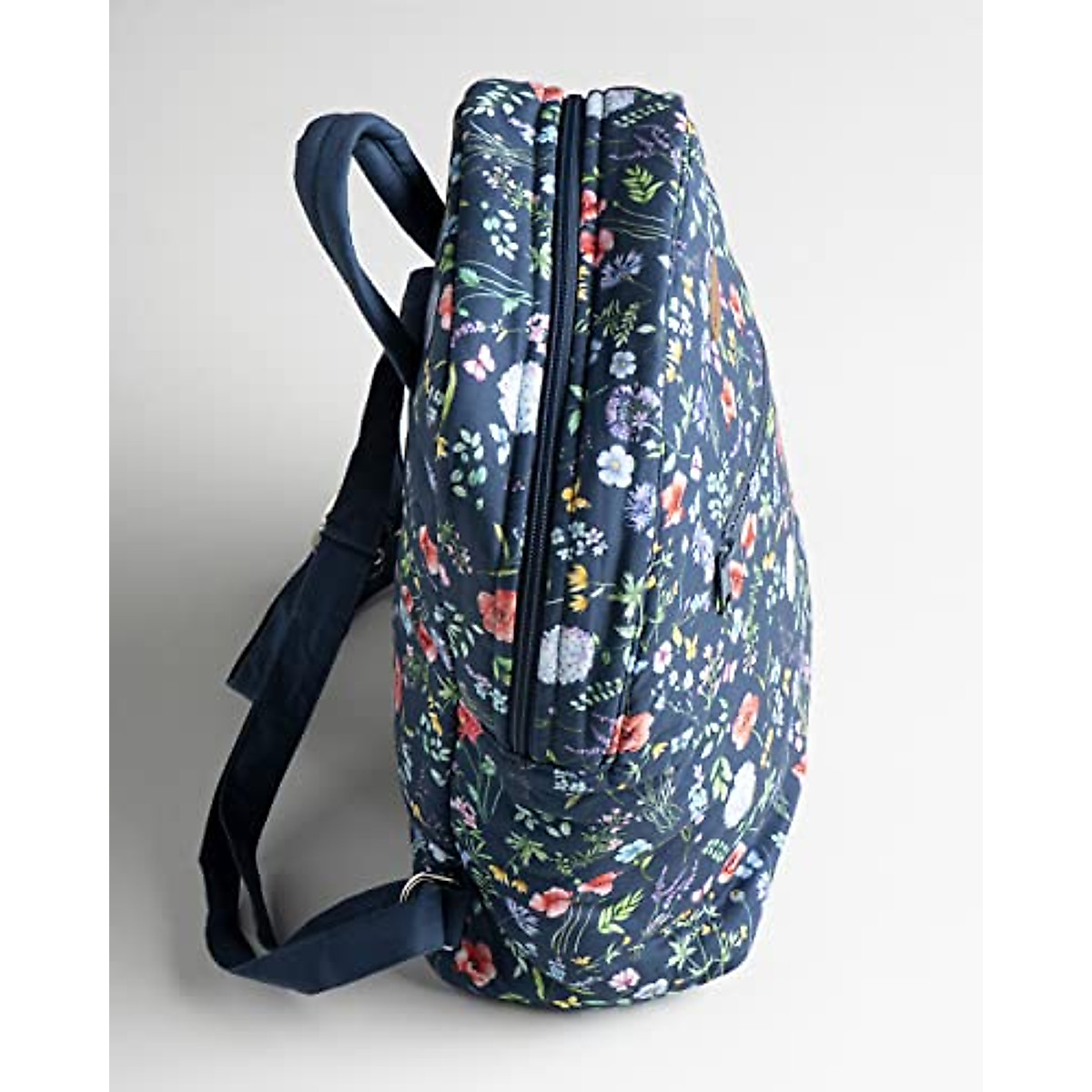 Maison d' Hermine Backpack Cotton Shoulder Backpack with Small Pouch Lightweight Bag for Travel Work Beach Perfect for Women & Men (Just Floral)