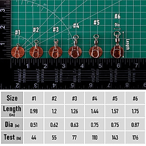 Dr.Fish 20 Pack Ball Bearing Snaps Swivels with Oval Split Rings, Fishing Swivels Saltwater Swivels Fishing Tackles Stainless Steel Solid Rings Heavy Duty Hyper Wire Lure Rings Connector #1