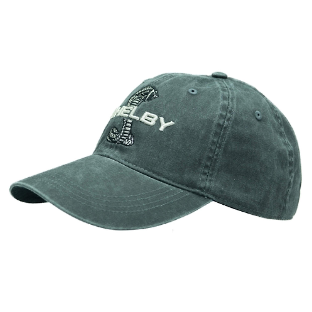 Shelby Snake on Grey Cap Hat | Officially Licensed Shelby® Product | Adjustable, One-Size Fits All