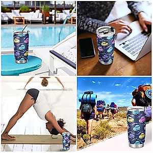 HXshaoye Fake Glitter cartoon car navy blue Stainless Steel cups with lids reusable with Lid and Straw Camping Mug for hot and cold drinks flip straw tumbler botella de agua para gym