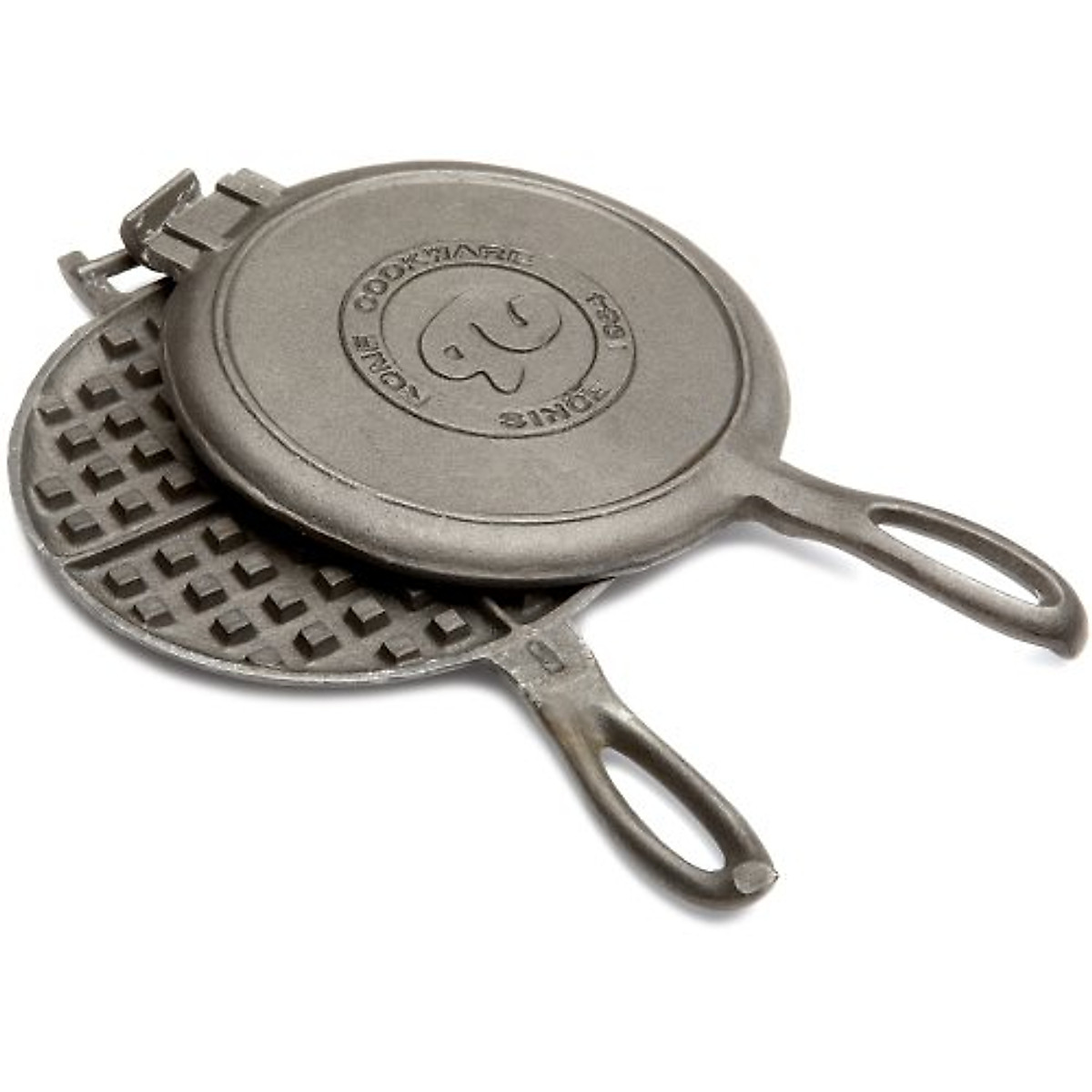 Rome Industries Old Fashioned Waffle Cast Iron, Black