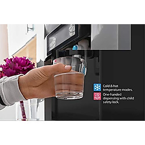 Bottleless Water Cooler Hot and Cold Water Dispenser for Offices & Homes (Black)