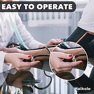 Haikole Replacement Blood Pressure Bulb with Tubing Air Valve,Blood Pressure Bulb Pump Replacement Rubber Inflation Bulb,Works with BP Cuff and Cervical Inflatable Devices (A-Black 2PCS)