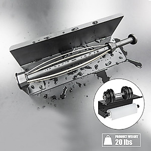 WEST TUNE Paper Towel Holder Wall Mount with Shelf - Paper Towel Holder with Damping Effect,Adhesive or Drilled for Bathroom/Garage/Kitchen(Stainless Steel, Matte Black)