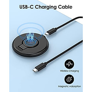 Charger Dock Compatible with Apple Watch, Foldable Magnetic Wireless Charging Station Stand with USB C Cable Accessories Compatible for iWatch Series Ultra/8/7/6/5/3/2/SE, Black