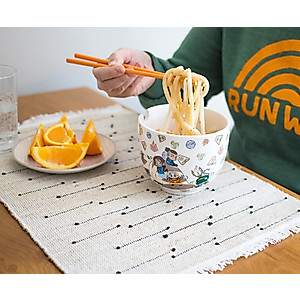 Surreal Entertainment Avatar: The Last Airbender Japanese Dinner Set | 18-Ounce Ramen Bowl, Chopsticks