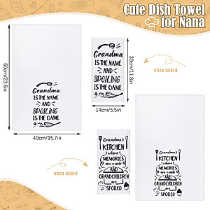 5 Pieces Grandma Kitchen Set Includes 2 Pieces Grandma Dish Towels Microfiber Dish Towels, 2 Pieces Grandma Oven Pads Pot Holder, Grandma Oven Mitt Grandma Gift for Home Birthday Kitchen