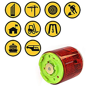 Aolyty Solar Strobe Warning Light Strong Magnetic Base Flashing Super Bright 360 Degree Automatically Turn On Waterproof for Construction Traffic Factory (Green)