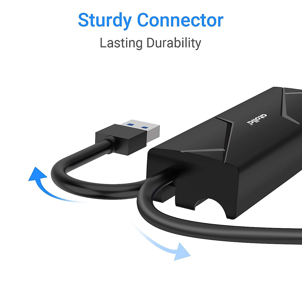USB Hub, atolla 4-Port USB Splitter with Cable Fitting Slot & LED Indicator, Ultra-Slim USB 3.0 Hub for MacBook Air 2015/2016/2017, Mac Pro/Mini, iMac, Surface Pro, XPS, PC