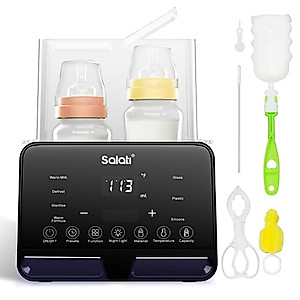 Salati Bottle Warmer, 9-in-1 Bottle Warmers for All Bottles with LCD Display, Temperature Control, Auto Shut-Off, 48H Constant Warming, Bottle Warmers for Twins