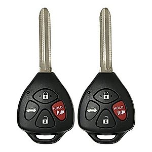 Keyless2Go Replacement for 2 New Keyless Entry Remote Car Key for Toyota Corolla Venza Avalon GQ4-29T with G Chip