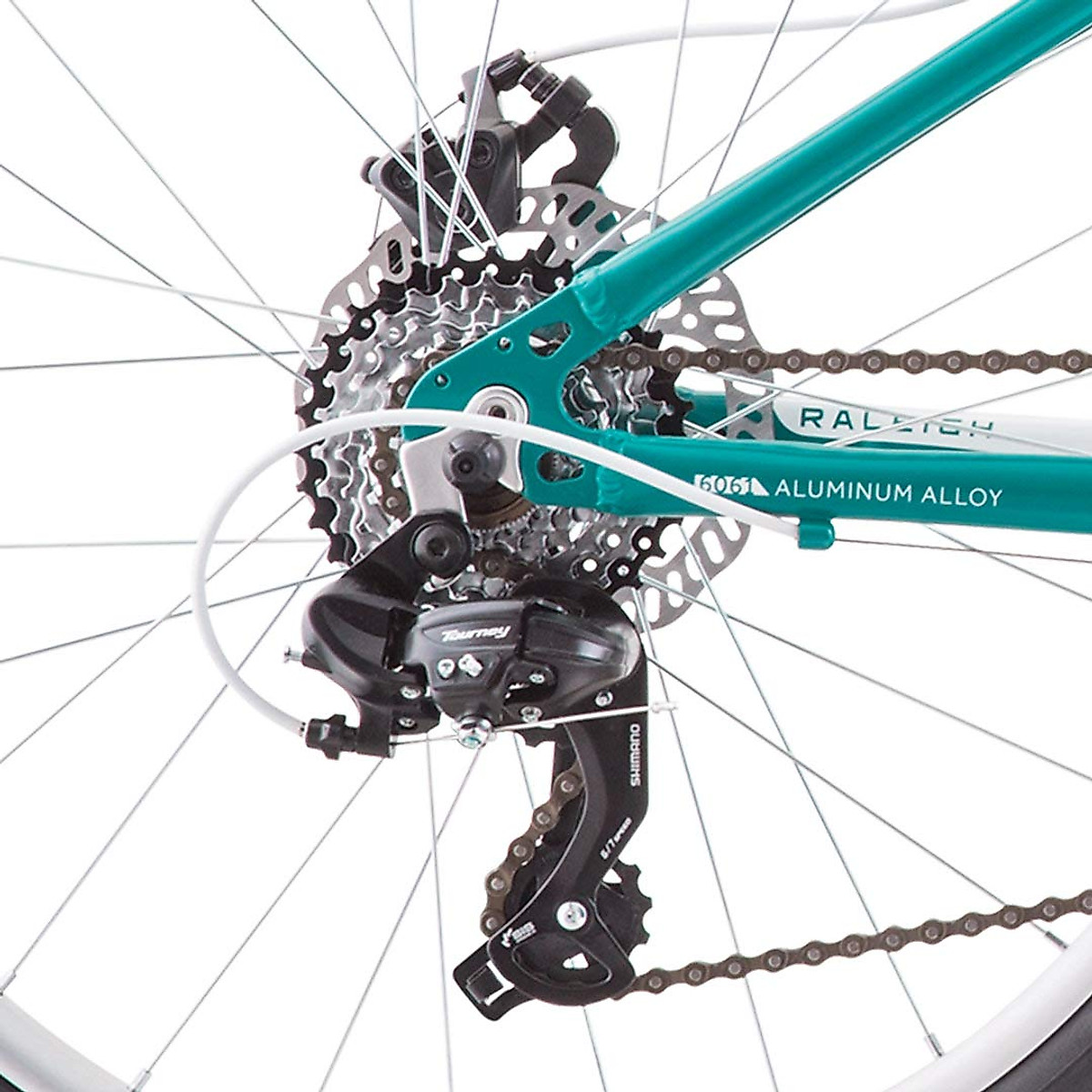 Raleigh Bikes Eva 24 Kids Hardtail Mountain Bike for Girls Youth 8-12 Years Old, Teal