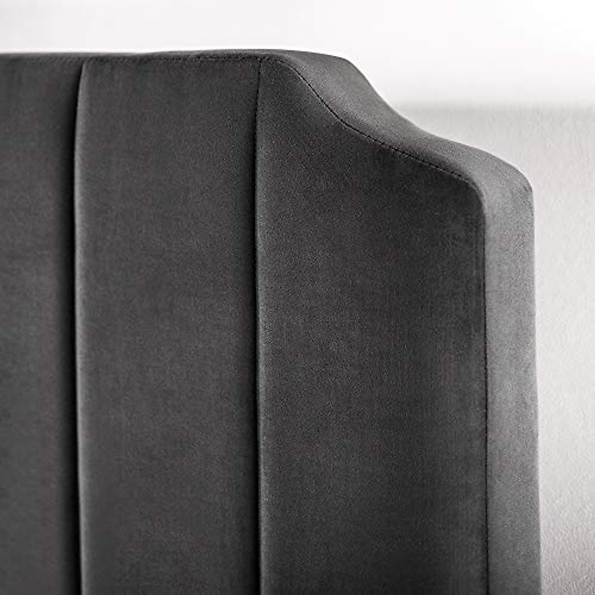 ZINUS Charlotte Upholstered Platform Bed Frame, Mattress Foundation, Wood Slat Support, No Box Spring Needed, Easy Assembly, Queen