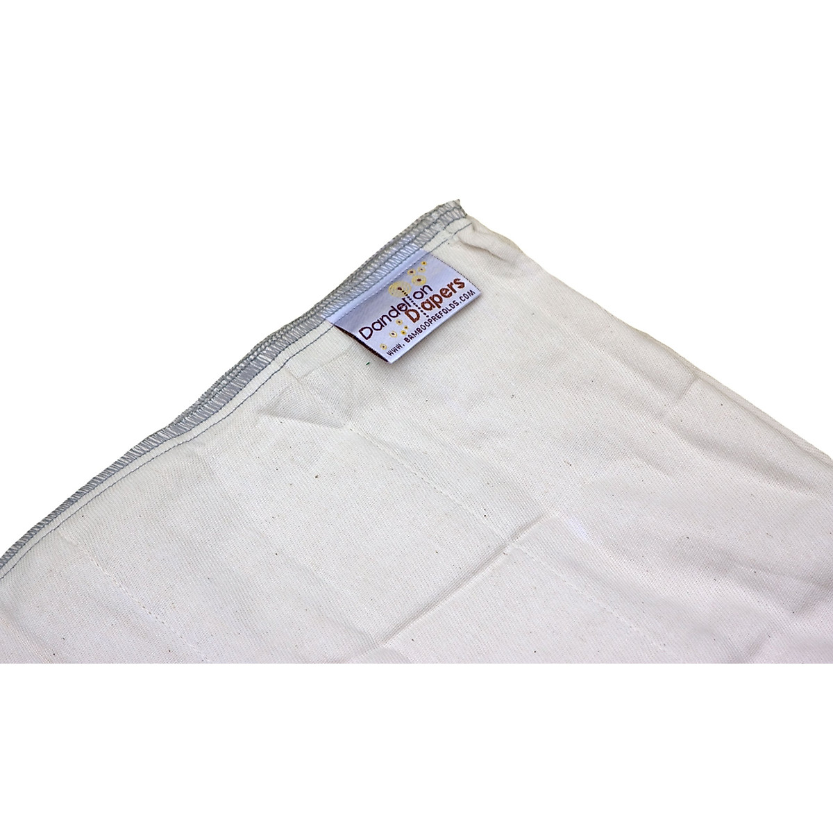 Dandelion Diapers Prefold Cloth Diapers Made from Viscose Bamboo and Cotton Blend Versatile Baby Diaper, 3 Pack - Size 2 Infant