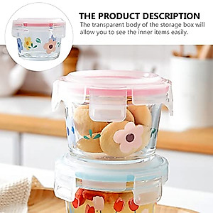 UPKOCH Microwave Containers Airtight Lid Dips Lunch Storage Practical Ml Jam A Prep Jars Round Container On- for Style Food Sealed Case Lids Safe Meal Great Locking Snacks Freezer