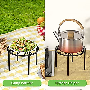 bussdis 1 PCS Plant Stand, Heavy Duty Metal Stand Decorates Plants, Flower Pot Stand against rusting，Round Plant Rack for Room Indoor and Outdoor Courtyard,Gardens.