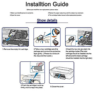 Sellyaha Ink Cartridge Replacement for Canon PG-245XL CL-246XL Compatible with Canon PIXMA IP2820 MG2420 MG2520 MG2522 MG2525 MG2555 MG2920 MG2922 MG2924 MG3020 MX490 MX492 Printer