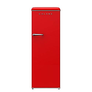Galanz GLF11URDG16 Convertible Freezer/Fridge, Electronic Temperature Control, 11 Cu.Ft, Hot Rod Red