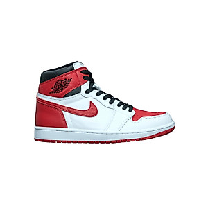 Nike Jordan Mens Air 1 Retro High OG 555088 161 Heritage - Size 10.5 White/University Red-black