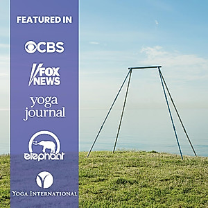 Yoga Trapeze Versatile Fitness Yoga Stand for Home & Outdoor | Easy 5-Min Setup | Supports Yoga Aerial Silks, Swings, Hammocks, Olympic Rings | Stable Solid Aluminum Supports Max 600lbs
