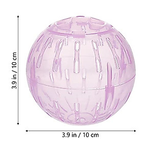 ULTECHNOVO Hamster Ball, Hamster Running Ball 10cm Transparent Run Exercise Ball Portable Mini Ball Hamster Plaything Toy Pets Cage Accessories for Small Animal Pets