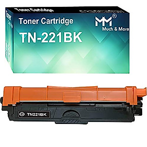 MM MUCH & MORE Compatible Toner Cartridge Replacement for Brother TN-221 TN221 TN221BK TN225 Used for HL-3140CW 3170CDW MFC-9130CW 9340CDW DCP-9022CDW 9055CDN Printers (1-Pack, Black)