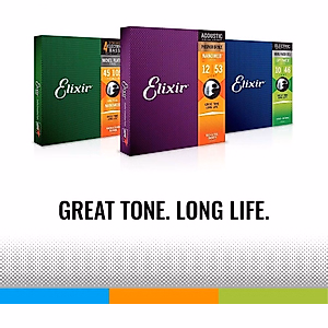 Elixir Strings Nickel Plated Steel 5-String Bass Strings w NANOWEB Coating, Long Scale, Light/Medium (.045-.135)