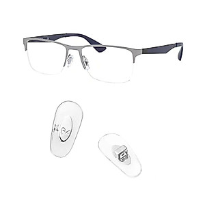 HiCycle2 Replacement Push-in Nose Pads for RayBan RB6335 RB3549 RB4071 RB6336 RB7140 RB8415 Sunglasses Eyglasses Repair-Kits (Silver)