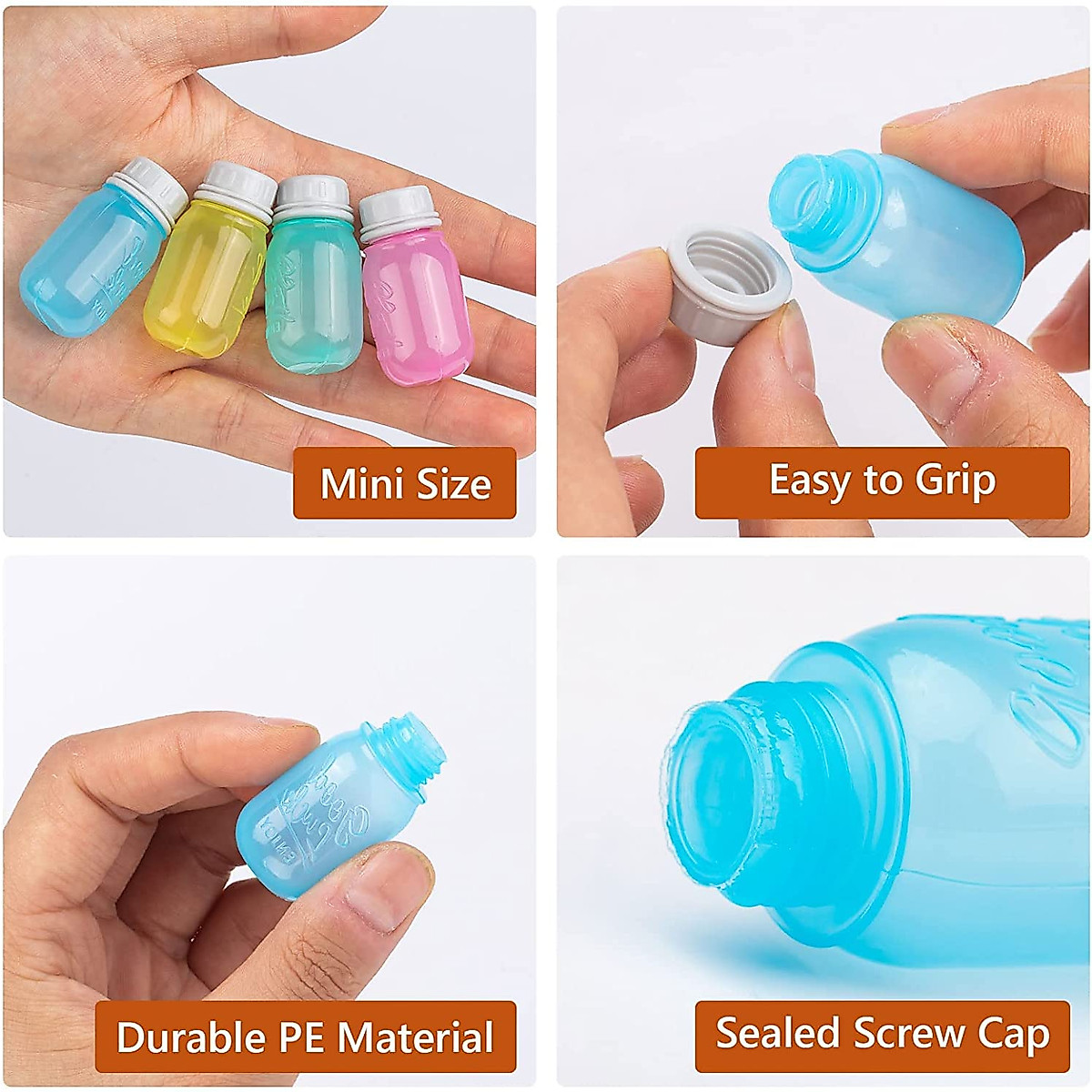 WXOIEOD 8 Pieces Mini Condiment Bottles for Lunch Box, Mini Ketchup Bottle for Kids Lunches, Cute Heart Condiment Squeeze Bottles Plastic Sauces Containers for Kids School Bento Box Accessories
