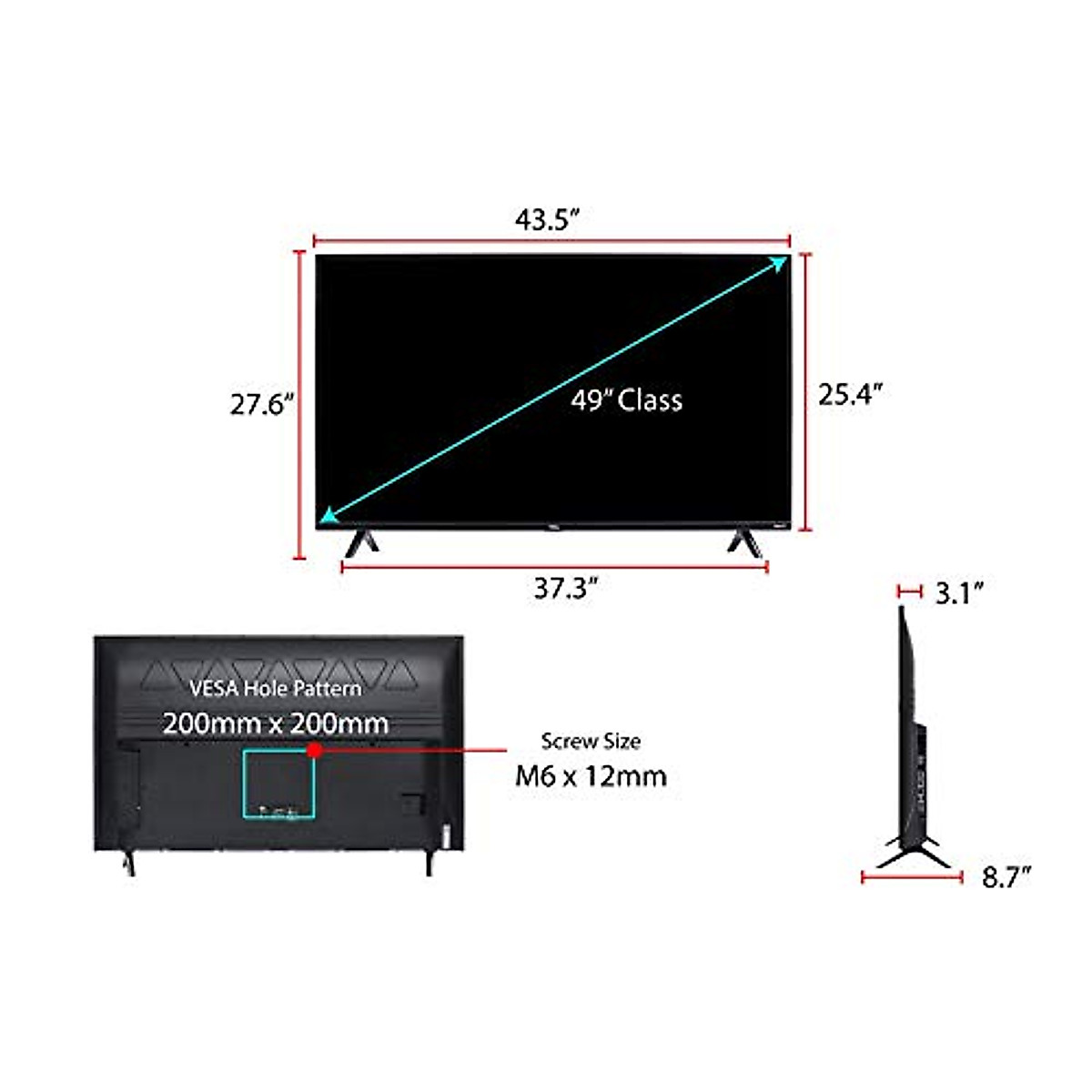 TCL 49S325 49 Inch 1080p Smart Roku LED TV (2019)