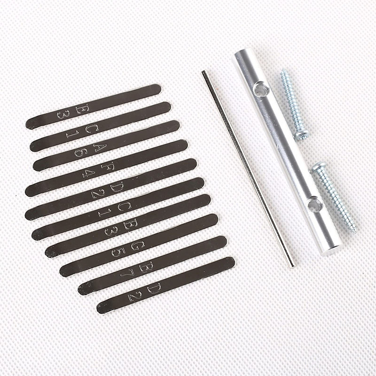 KOqwez33 Thumb Piano, Mini Kalimba Musical instruments, Replacement African Kalimba Mbira Steel Keys with Bars for 10-Tone Thumb Piano Gift for Kids Adults Beginners