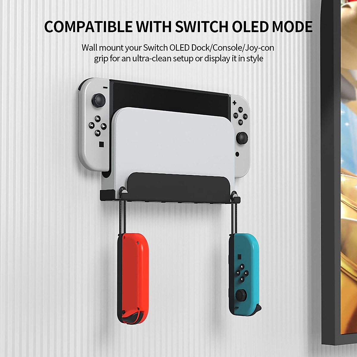 Anbage Wall Mount Holder for Nintendo Switch, Black