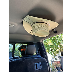 GEEDAR 2 Packs Cowboy Hat Rack for Trunk, Cowboy Hat Holder for Car, Saver Hat Clip for Western Hats Sliver