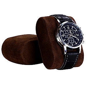 BEWISHOME Watch Box for Men Luxury Watch Organizer Faux Leather Watch Case with Jewelry Drawer, Real Glass Top, Metal Hinge, Brown SSH12Z