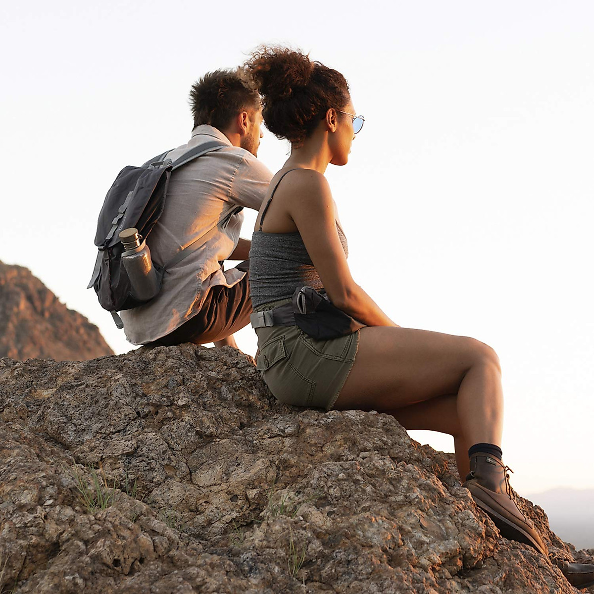 Lewis N. Clark Lightweight Packable Backpack Bag w/RFID Pocket, Red/Gray, 18 inch
