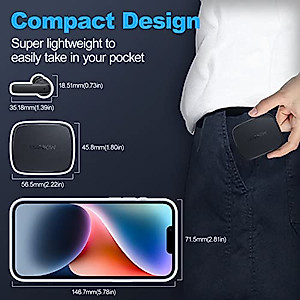 Hybrid Active Noise Cancelling Wireless Earbuds, in Ear Bluetooth 5.3 Stereo Earphones,MANKIW Wireless ANC Bluetooth Noise Cancelling Earbuds,HiFi Stereo Touch Control Earbuds for iPhone/Android-Black